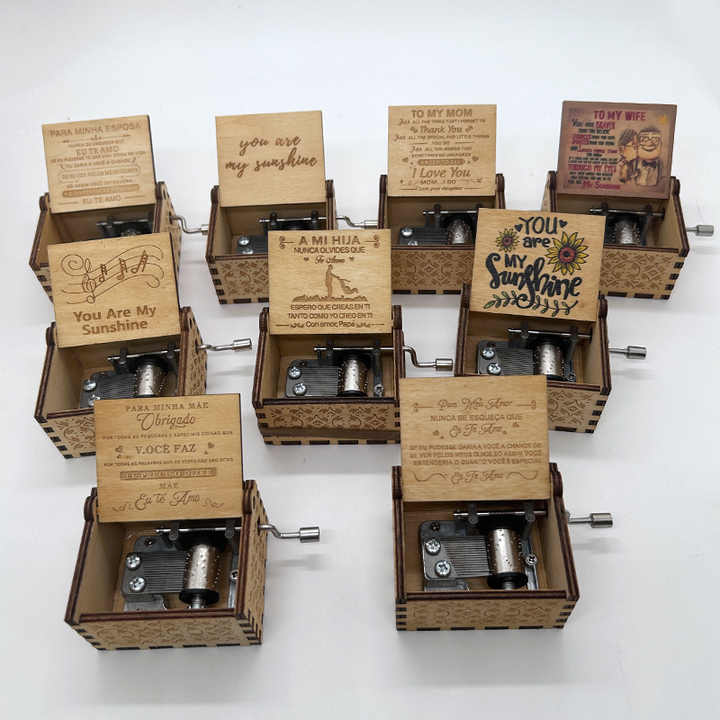 Wholesale Factory Mini Customized Wooden Music Box for Gifts
