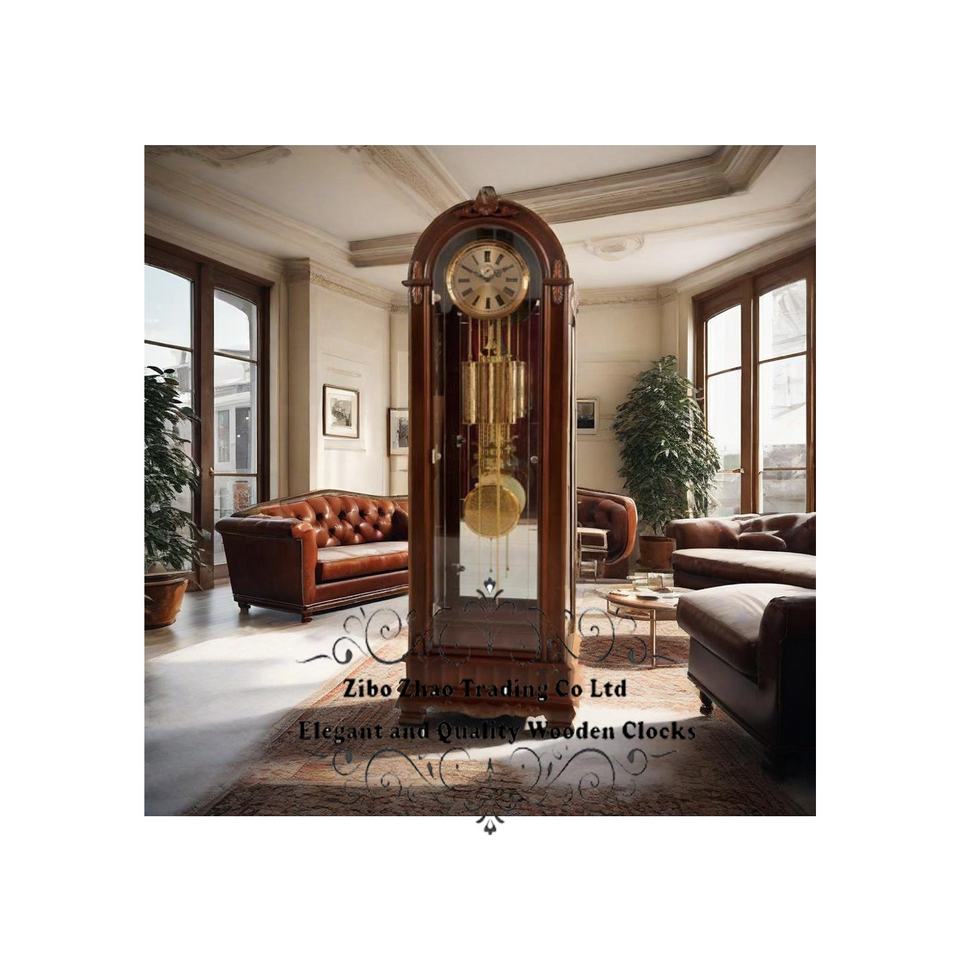 Elegant Wooden Grandfather Clock with German Import Movement - Luxury ...