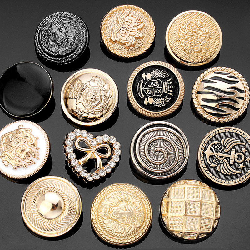 Custom Sewing Dome Retro Uniform Suit Buttons Shank Metal Button for ...