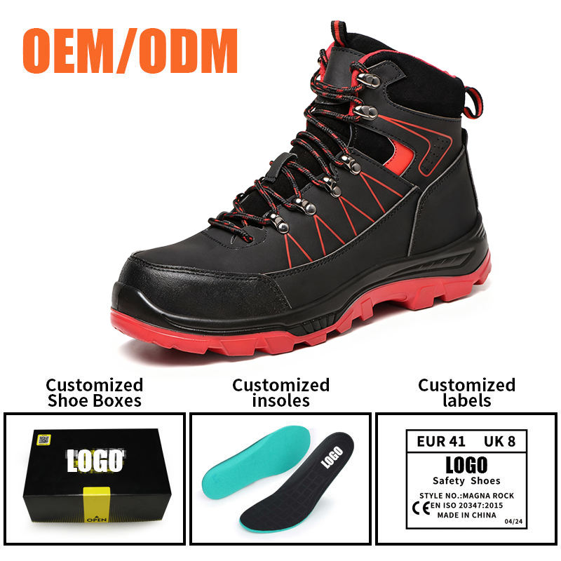 Custom Anti-Puncture Steel Toe Work Boots Stretch Fabric/Microfiber ...