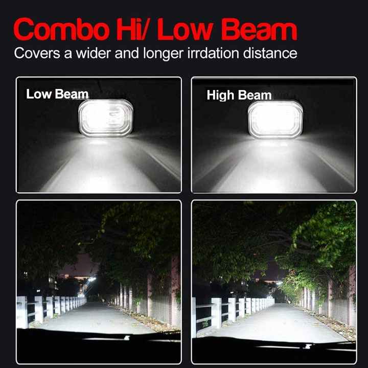 4 Inch 25W Cool White Motorcycle LED Headlight - 3000hrs Lifespan