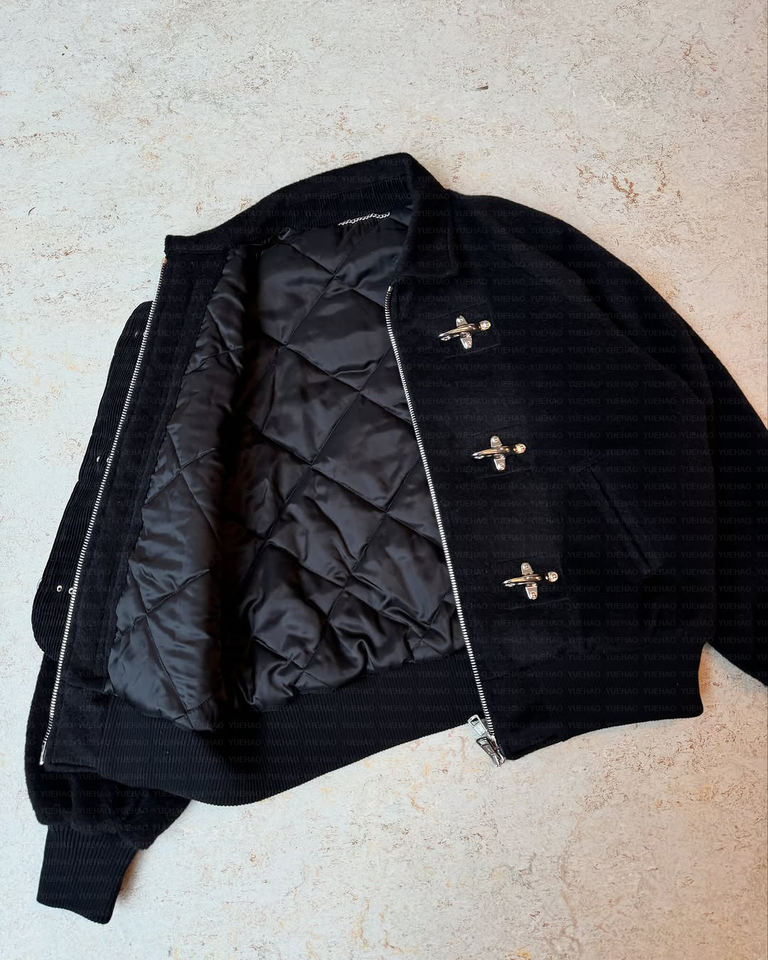 Custom Fireman Bomber Jacket for Men - Quilted Wool Neck, Breathable ...