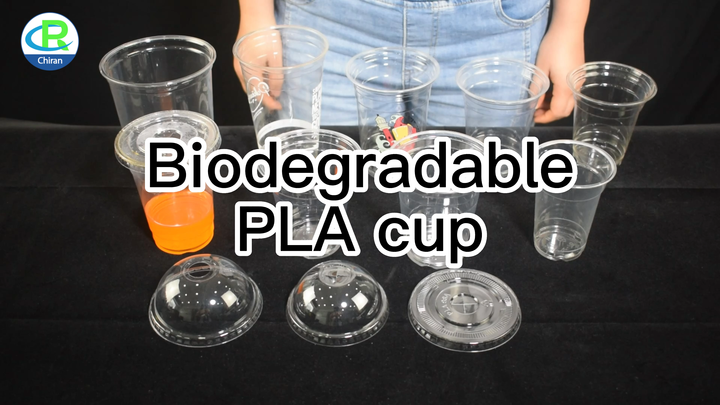 OEM Service 100% PLA Transparent Plastic Cups with Lid