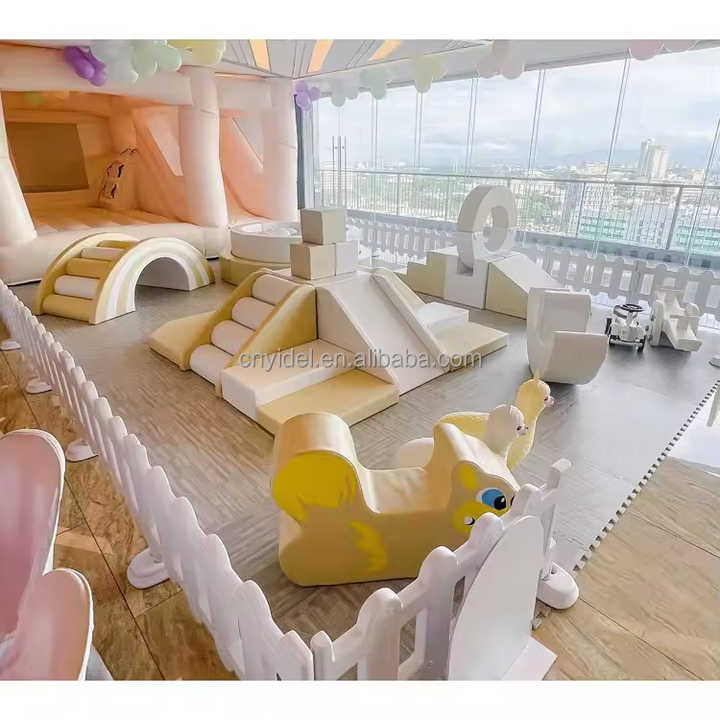 Customized White Soft Play Plastic Pit Slide for Toddlers Popular Ball ...