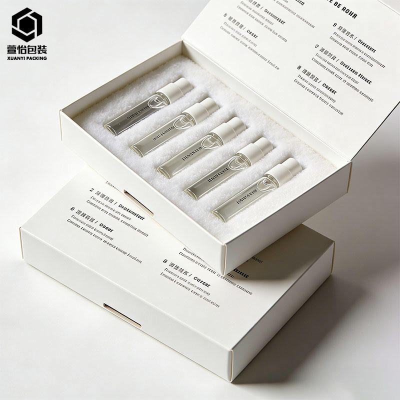 Customized logo White Perfume Sample Packaging Box Custom Foldable ...