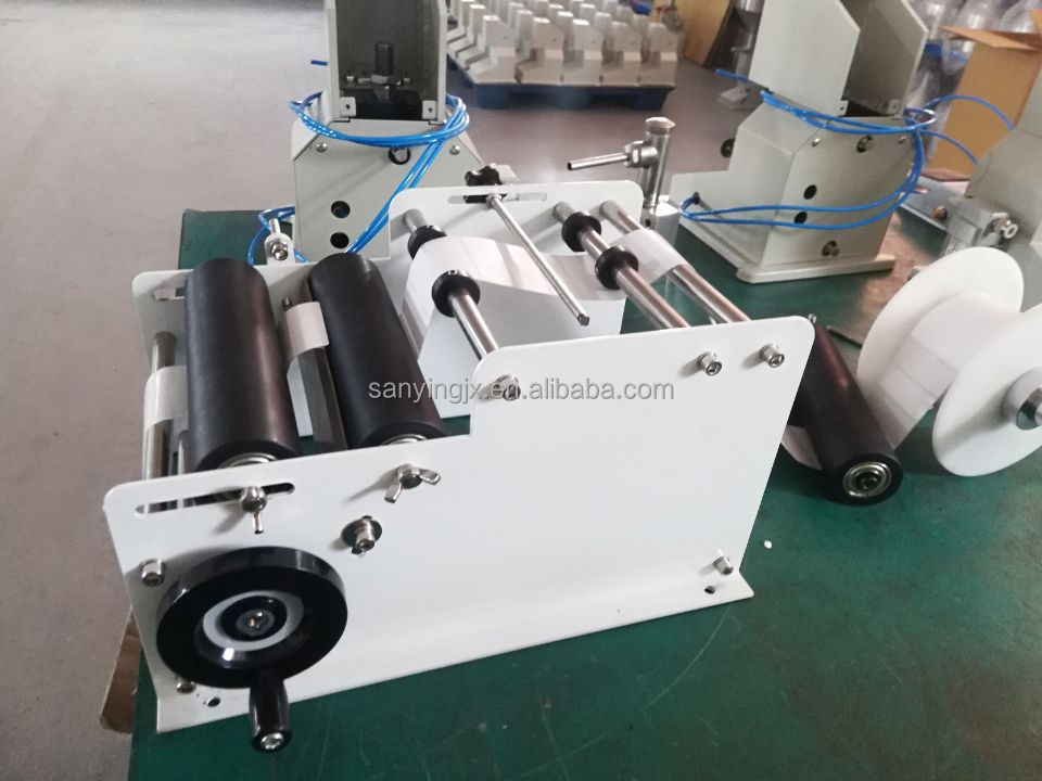 MT-30 manual mineral water plastic round bottle labeling machine round ...