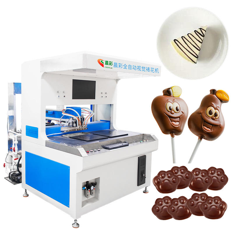Automatic 4 Colors Dual-station Visual Chocolate Decorating Machine Ice ...