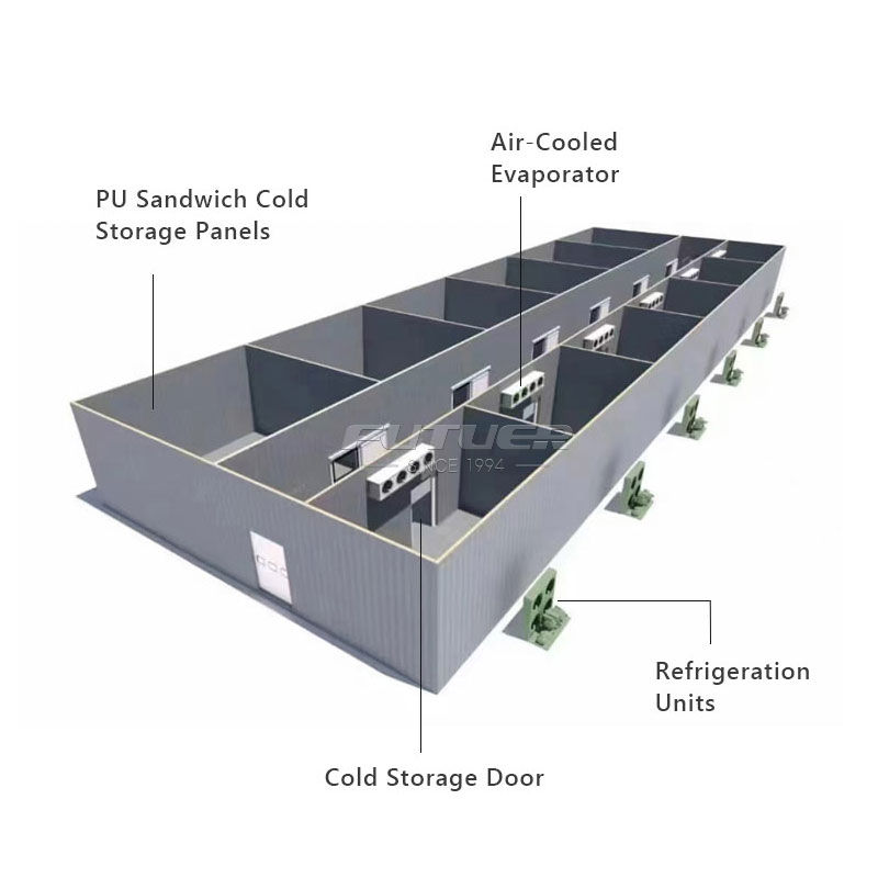 Customized Walk in Freezer Room Refrigeration Cold Room for Flowers ...