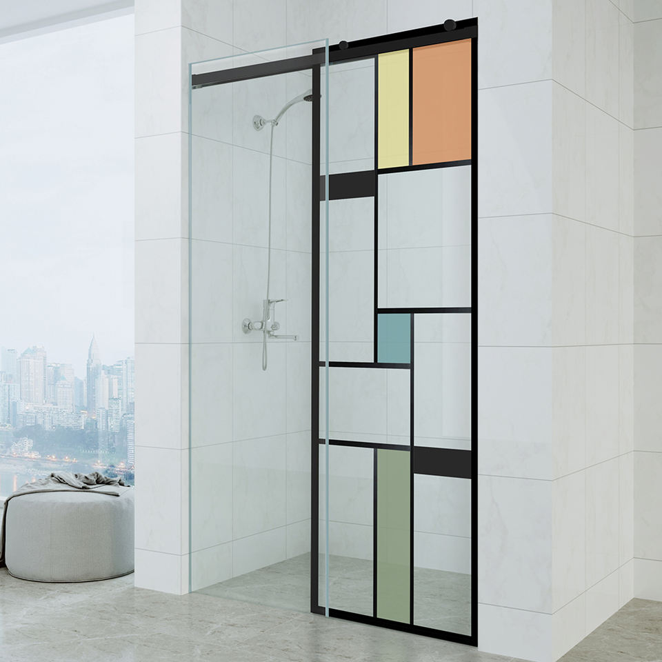 Colorful Frosted Glass Sliding Barn Door| Alibaba.com
