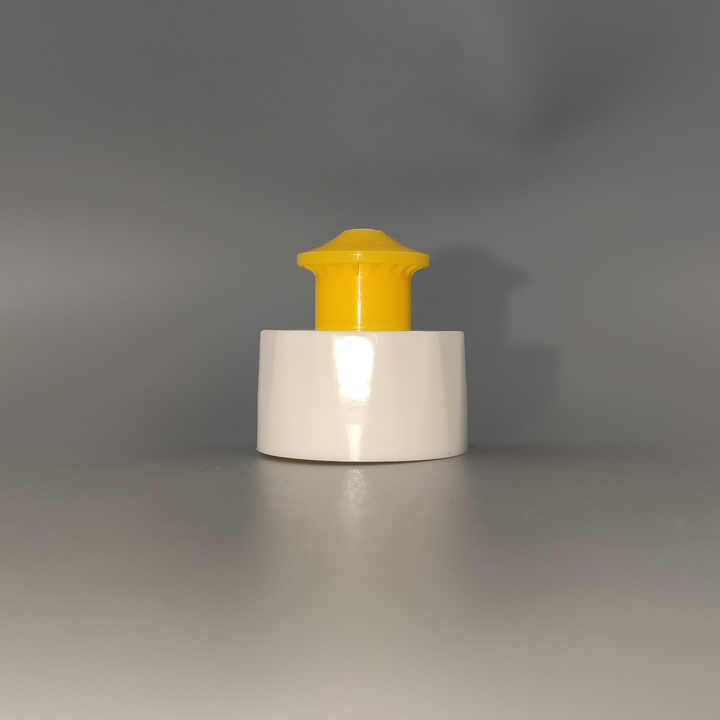 Hot Sale Yellow Pull Cap Push 24mm 28mm Plastic Bottle Cap