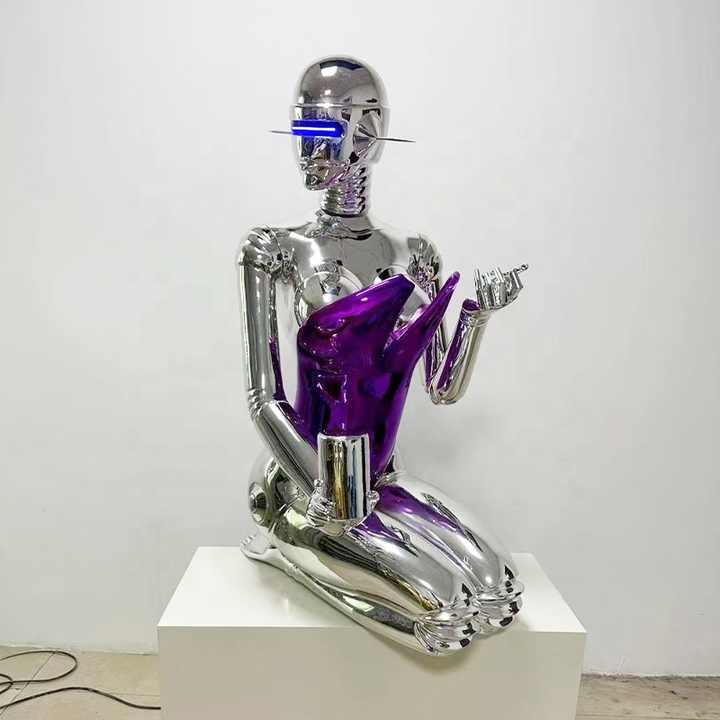 Life Size Robot Figurine with Light - Creative Decoration