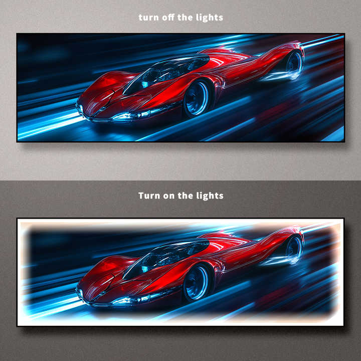 Modern Fashionable LED Sports Car Wall Decoration Cool Luminescent ...
