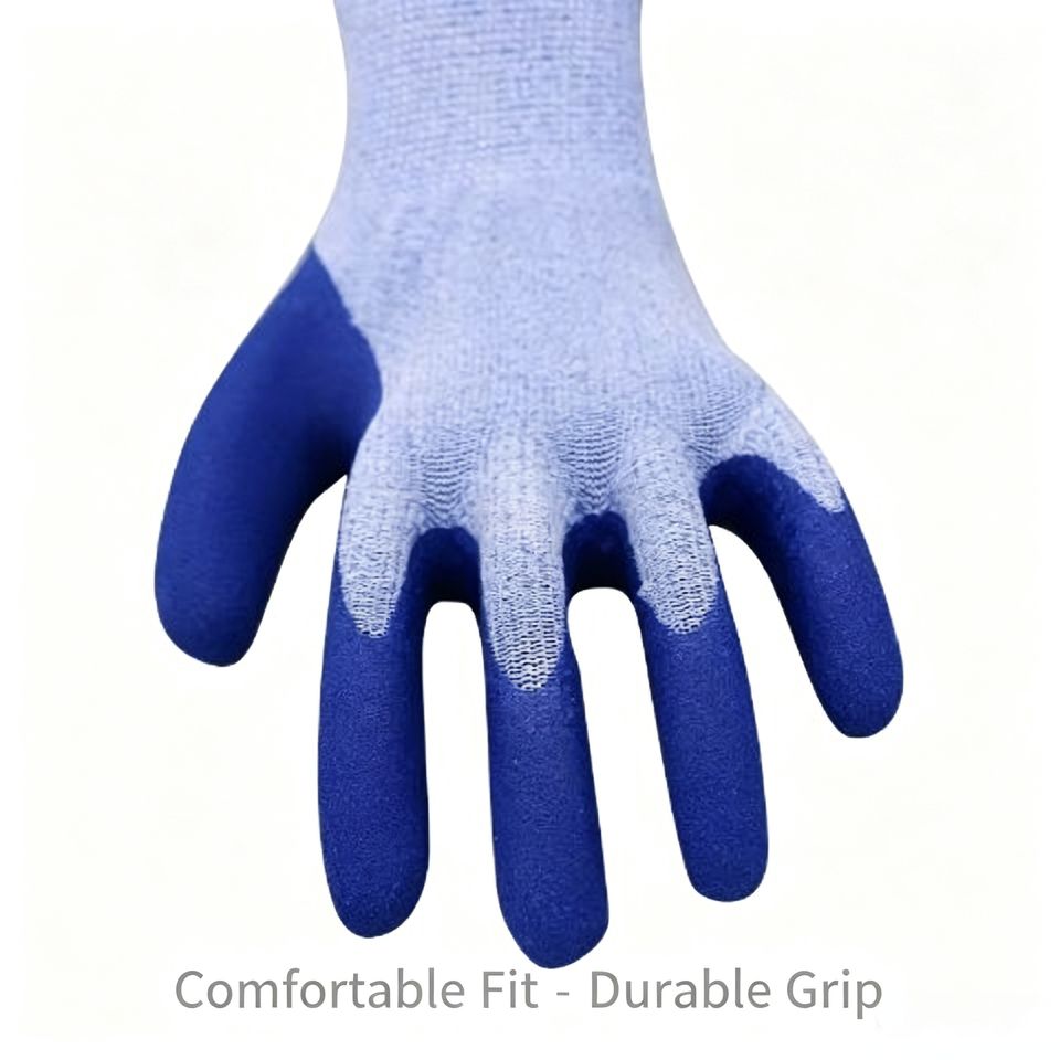 Spandex Nylon Elastic Latex Frosted Gloves Non-Slip Wear-Resistant 24cm ...