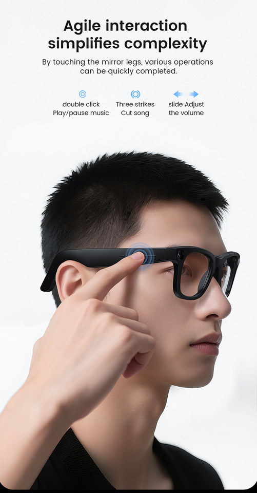 E02 for Bluetooth Smart Glasses 8 Million Pixels Simultaneous ...