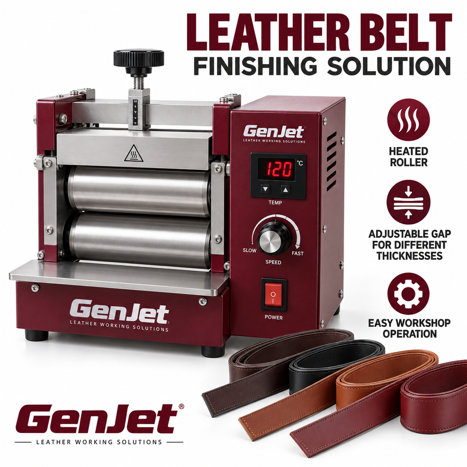 Adjustable-Gap Electric Heated Roller Machine Leather Belts Straps Bags ...