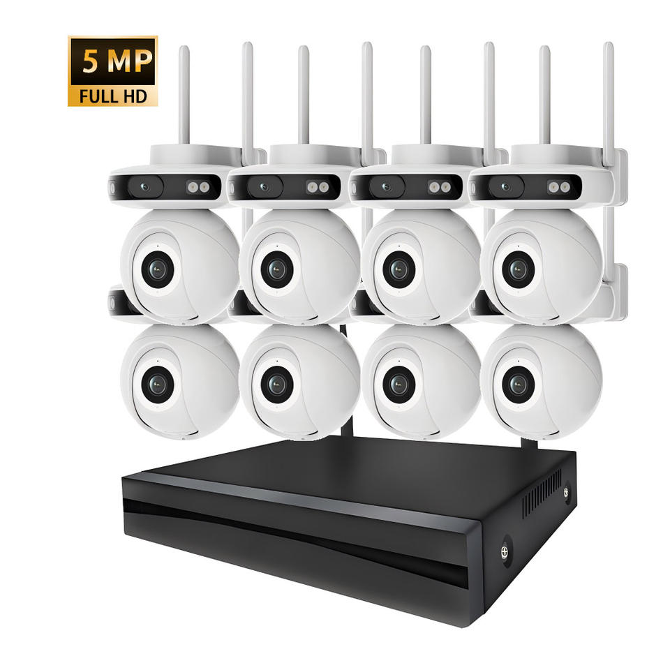 4K Wired Security Camera System Two-Way Audio 8PCS 3MP CMOS IP65 ...