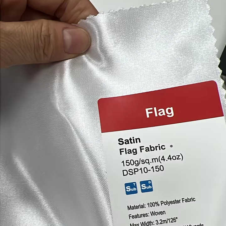 150g Woven Knitting Satin Flag Fabric - Shiny Banner Textile