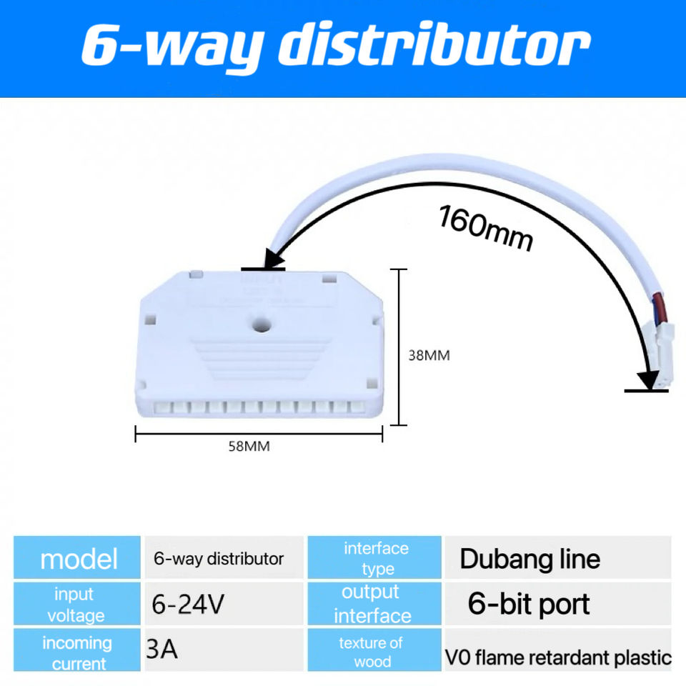 LED Light Bar Connector 3 & 6 Position Junction Box DuPont Distribution ...