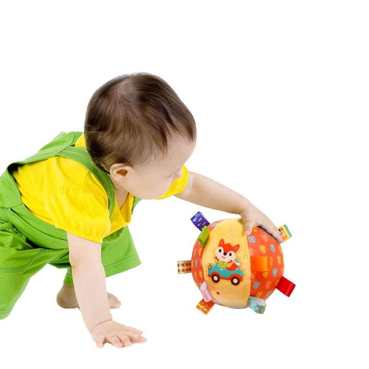 Jollybaby Custom Stuffed Plush Ring Bell Toy Balls