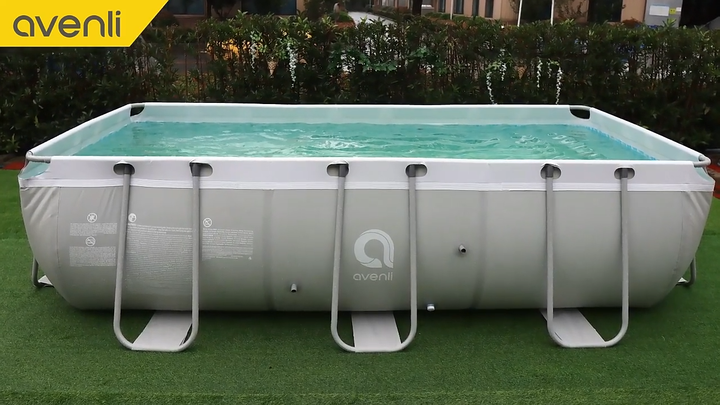 Avenli Premium Heavy Duty Metal Frame Rectangular Above Ground Swimming ...