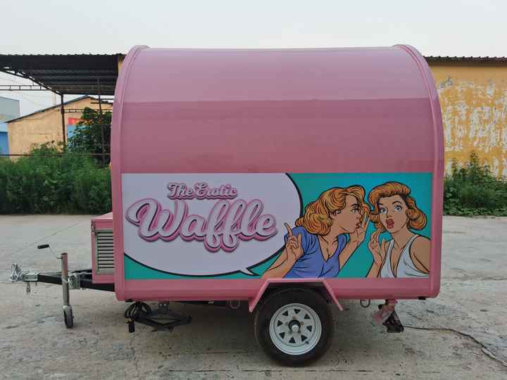 Pink Cupcake Cart - Versatile Food Cart for Commercial Use