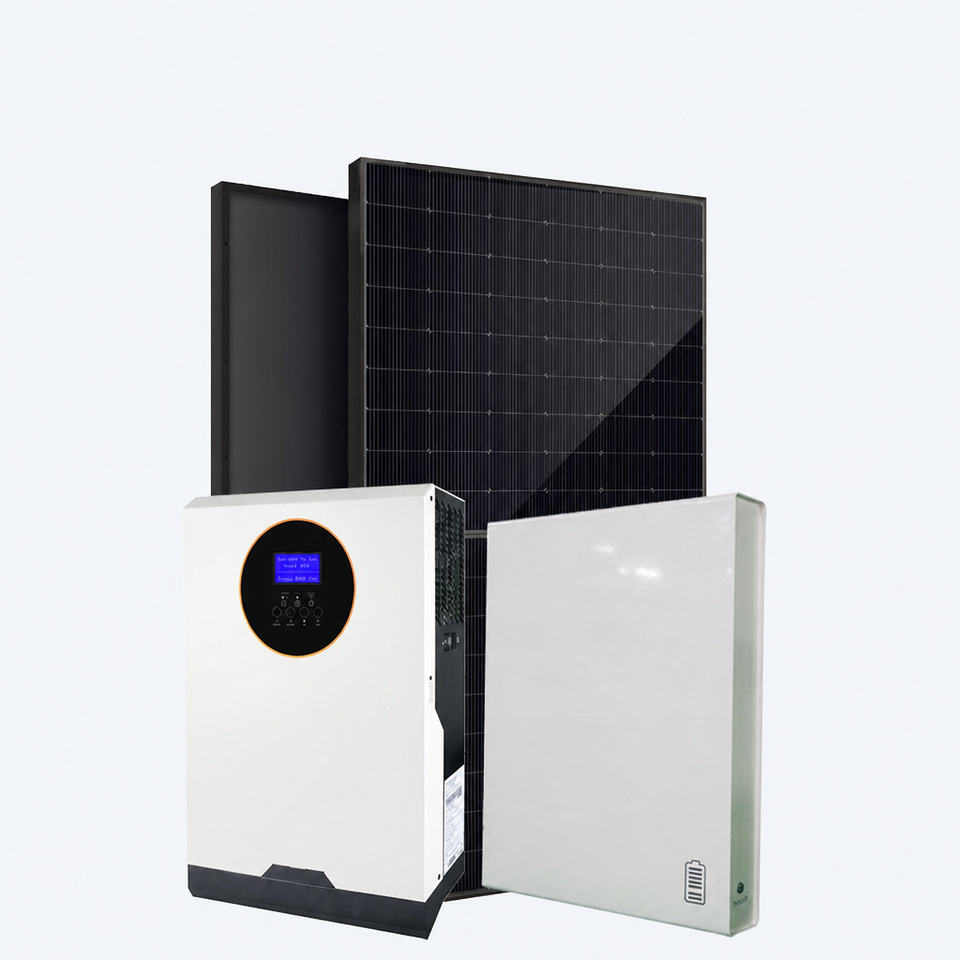 Custom 5-25KW Complete Solar System Off Grid Solar Panels Inverter ...