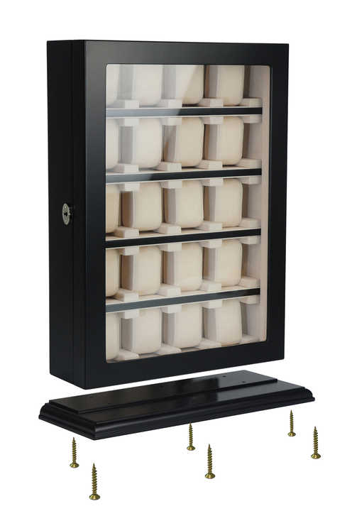 Vertical Wall Hanging Watch Box - 20 Slots Display & Storage