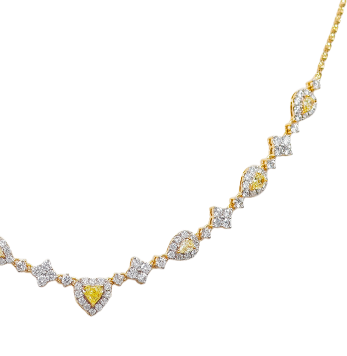 UM Jewelry 18K Solid Gold Necklace with Natural Diamond and Pearl ...