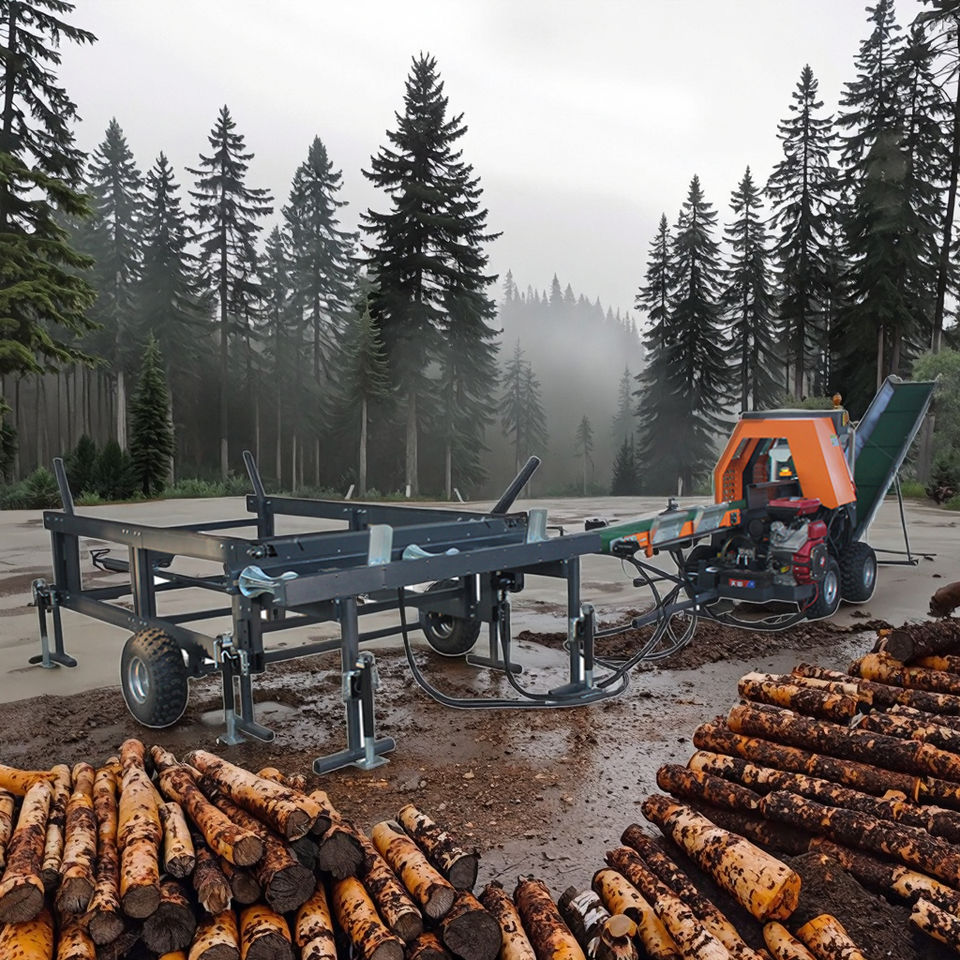 Portable 30T Firewood Processor - Efficient Wood Splitting