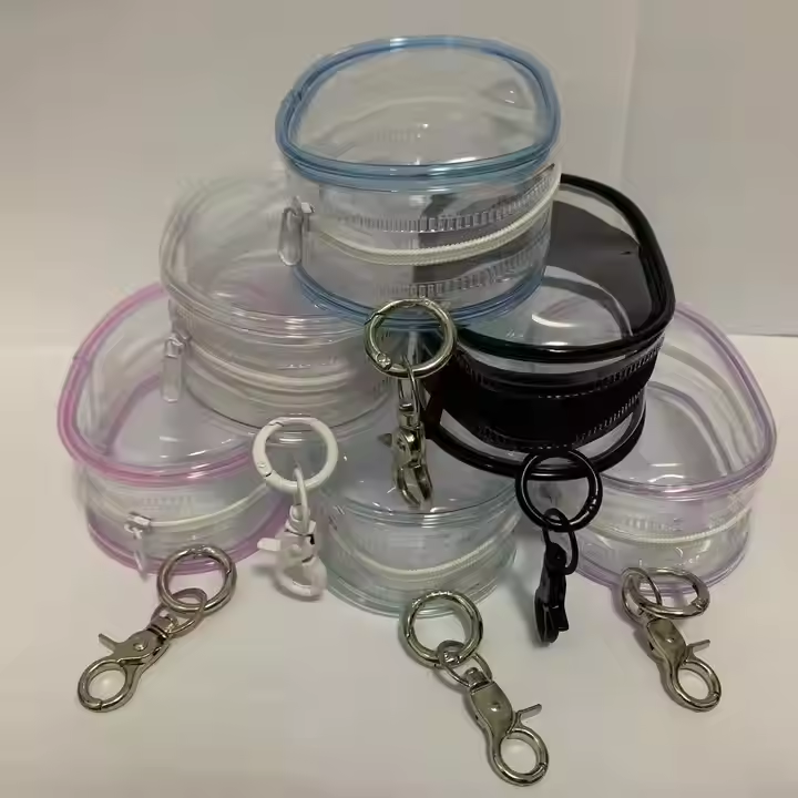 Clear Figure Display Bag with Keychain Display Zipper Bag Pvc for Mini ...
