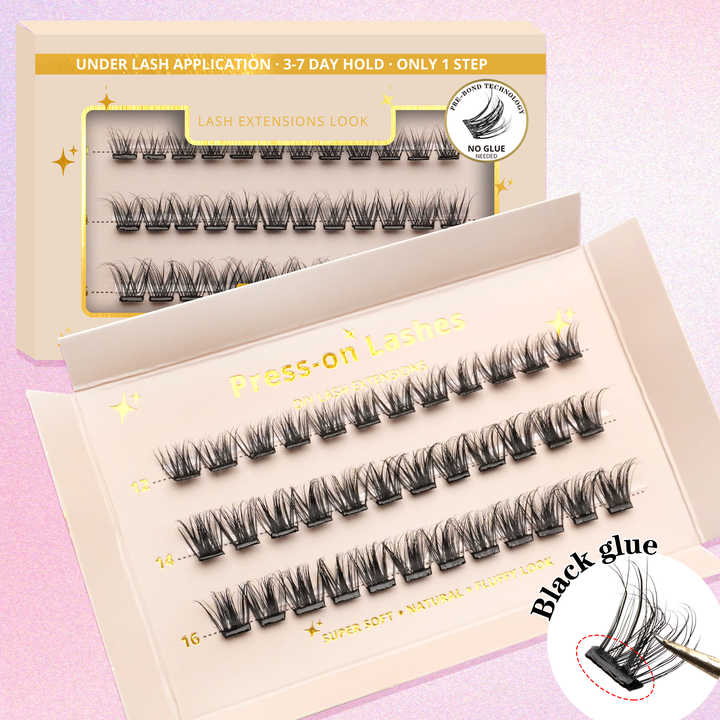 Lashes Clusters Natural Look Glueless Eyelashes Clusters Private Label ...