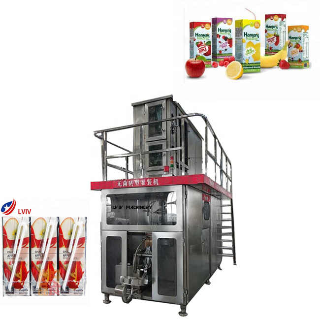 Fresh Juice UHT Milk Aseptic Shape Carton Filling And Packaging ...