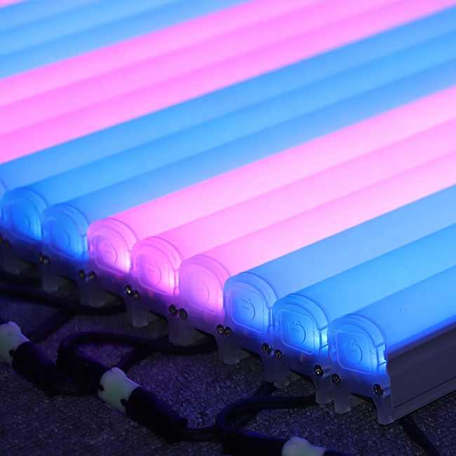 12W DC24V Addressable RGB LED Building Facade Linear Tube Lights ...