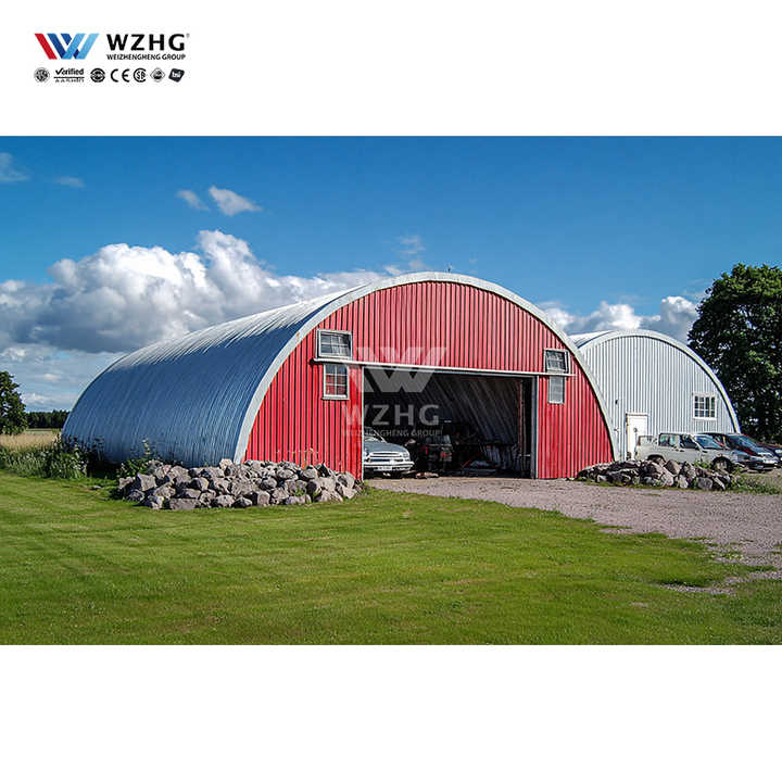 Agricultural Arch Warehouse Prefabricated Steel Building With Arch ...