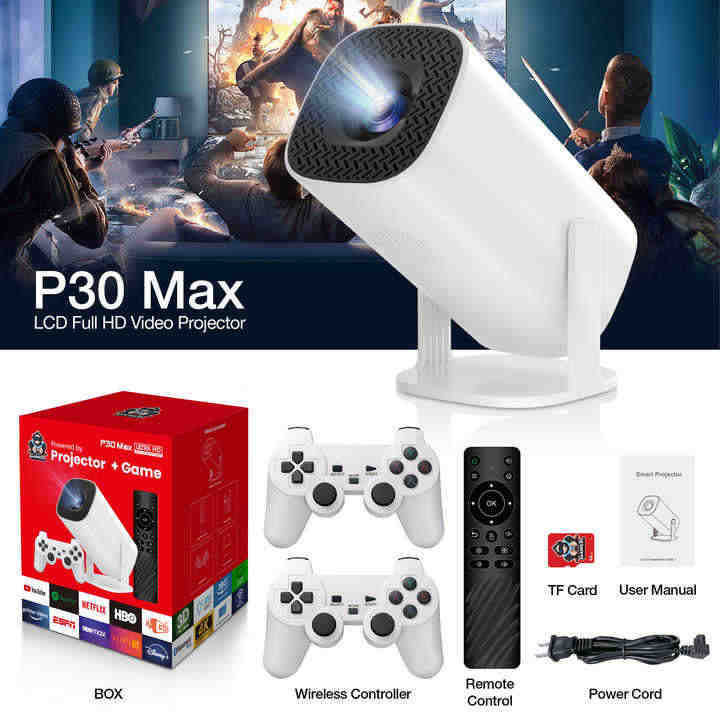 P30 MAX Android Projector Upgrade Wireless Portable Projector Android ...