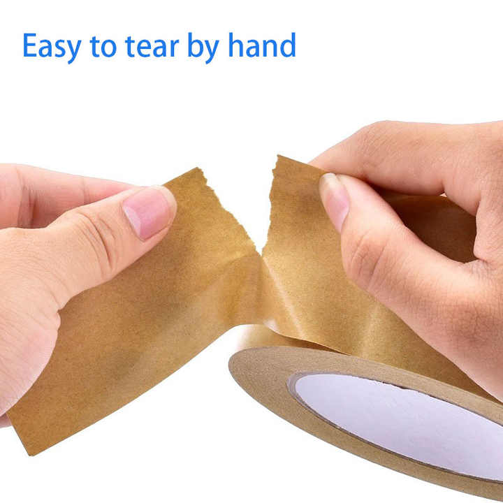 3 Pack Kraft Paper Tape Self Adhesive Kraft Tape,50mm X 50m, Easy-to ...