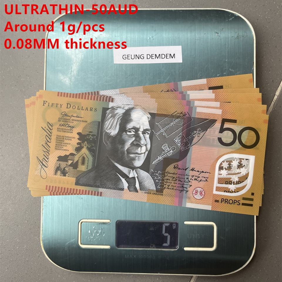 Ultra-Thin Polymer Dollar Prop Banknote 20 50 100 Australian Currency ...