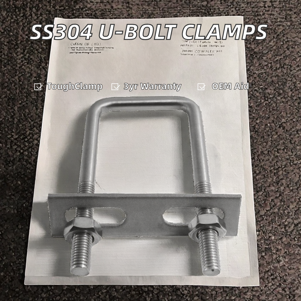 M6-M12 Heavy Duty U Type Stainless Steel SS304 Square Pipe Tube Clamps ...
