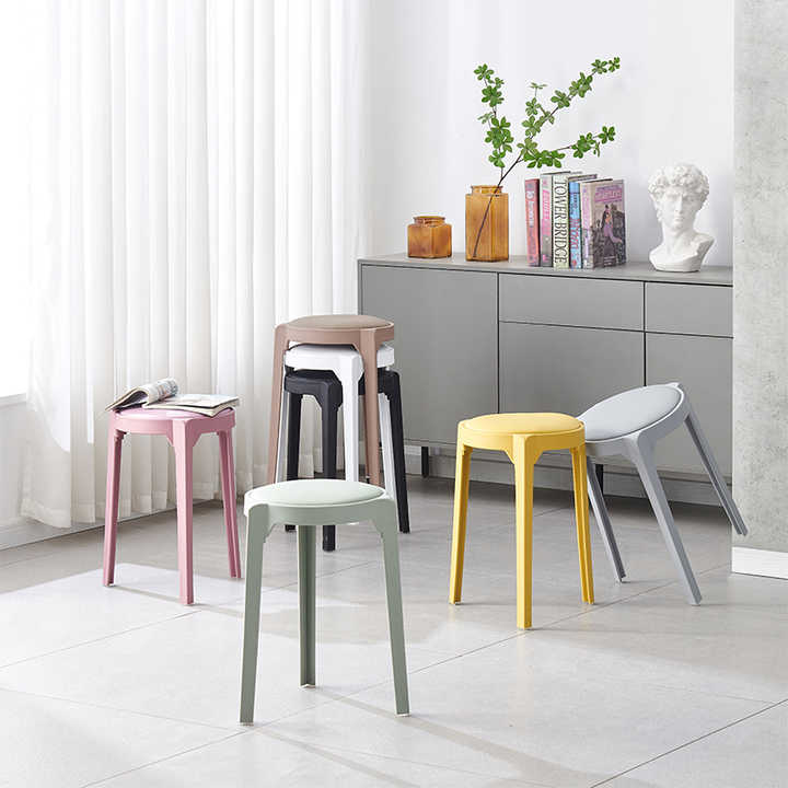 Free Sample Modern High Quality Faux Leather Seat Wholesale Round ...