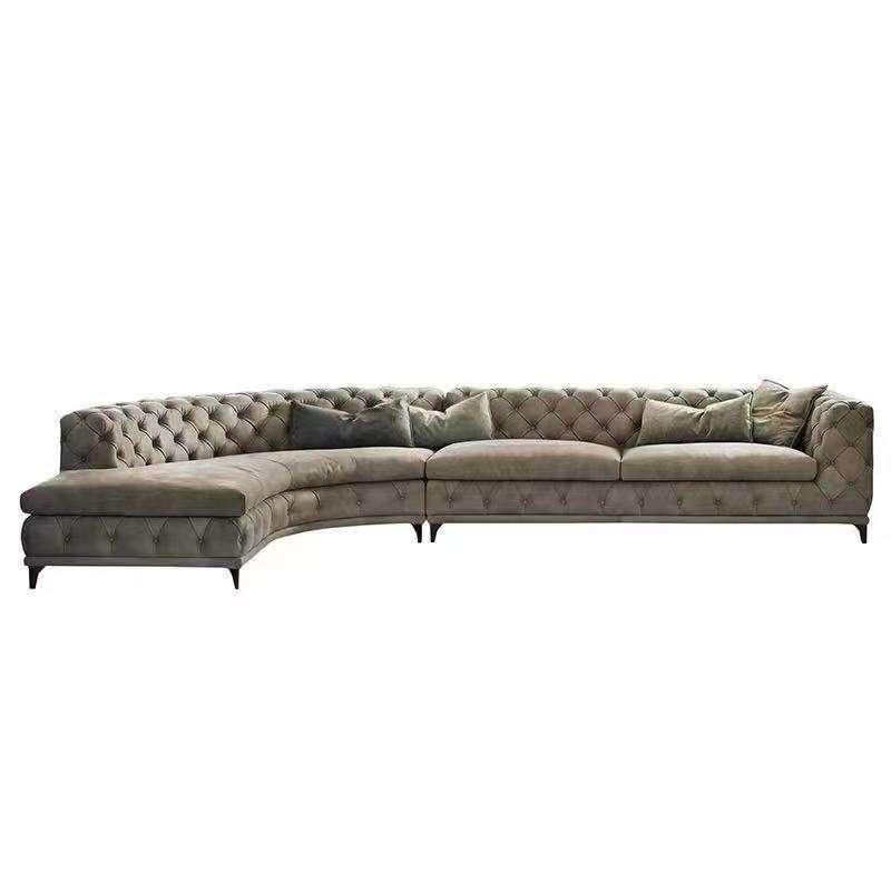 Light Luxury Corner Combination Sofa Large Family Designer Living Room ...