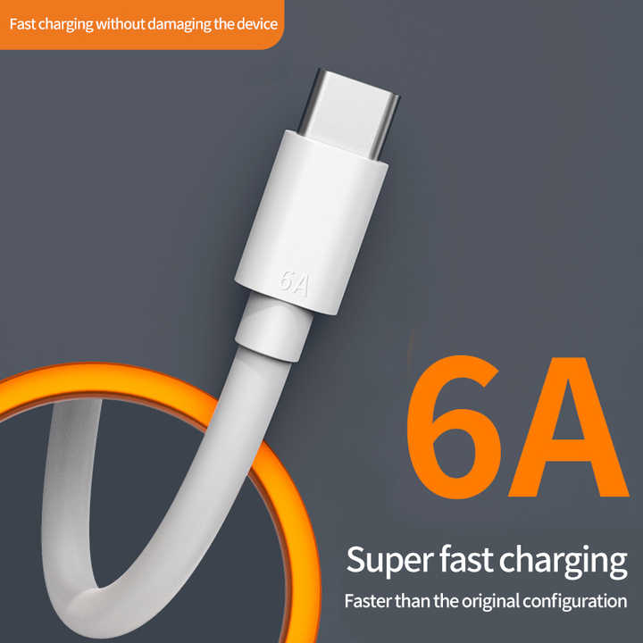 High Quality 6A Type C USB Charger Super Fast Charging Pure Copper Data ...