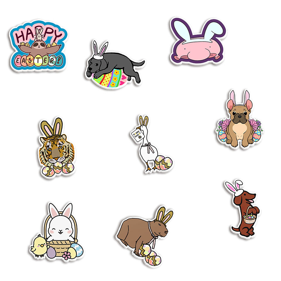 Easter Animals Dog Planar Resin Creative Garden Resin Crafts Handmade ...