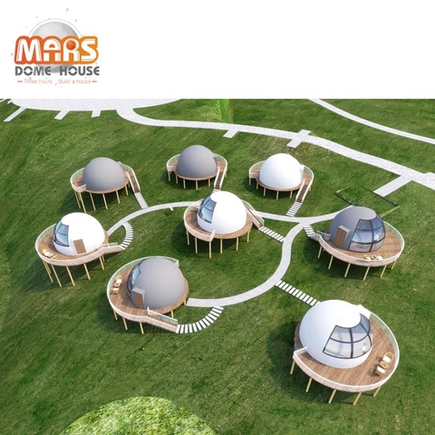 20ft Expandable FRP Dome House - Modern Villa Design