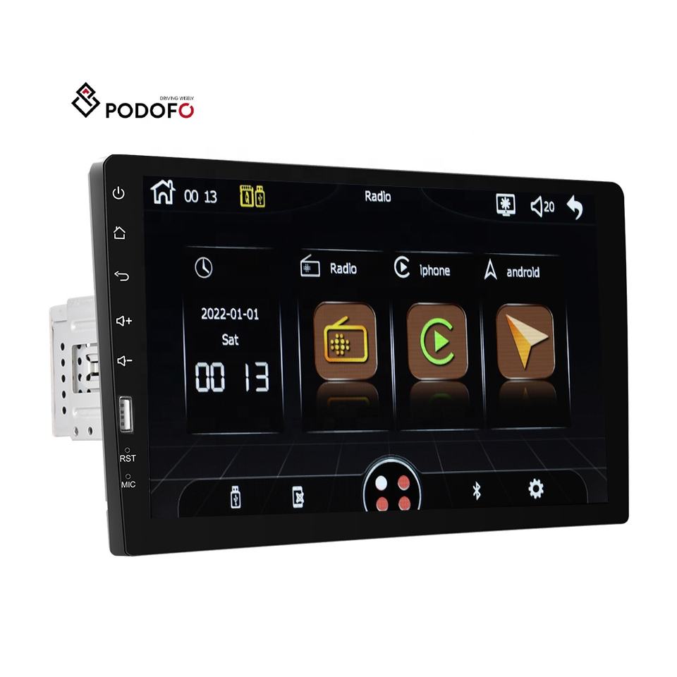 Podofo 9'' Car Stereo with Carplay Android Auto - 1DIN