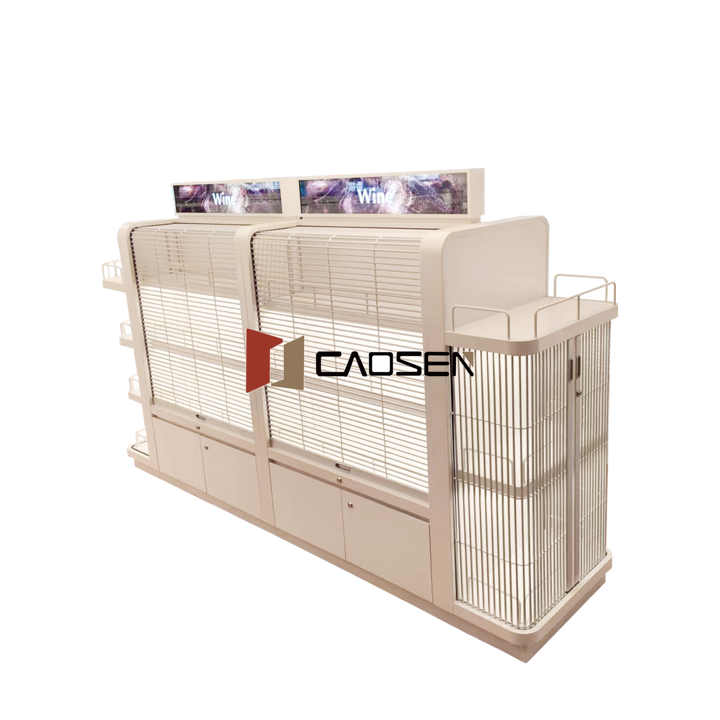 Modern Design Wood Shop Gondola Display Shelving for Retail