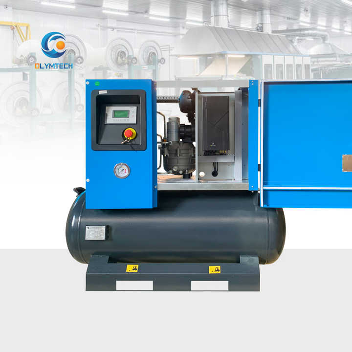 Stationary Rotary Screw Air Compressor Automotive Shop Single Phase ...