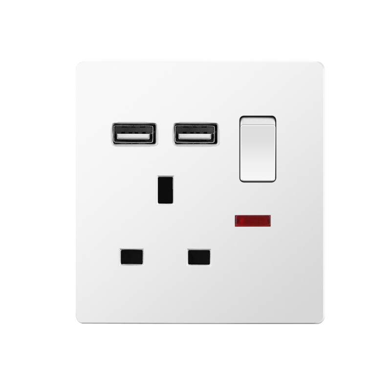 British Standard 13A 15A Wall Socket 3 Gang 2 Way Modern Light Wall ...