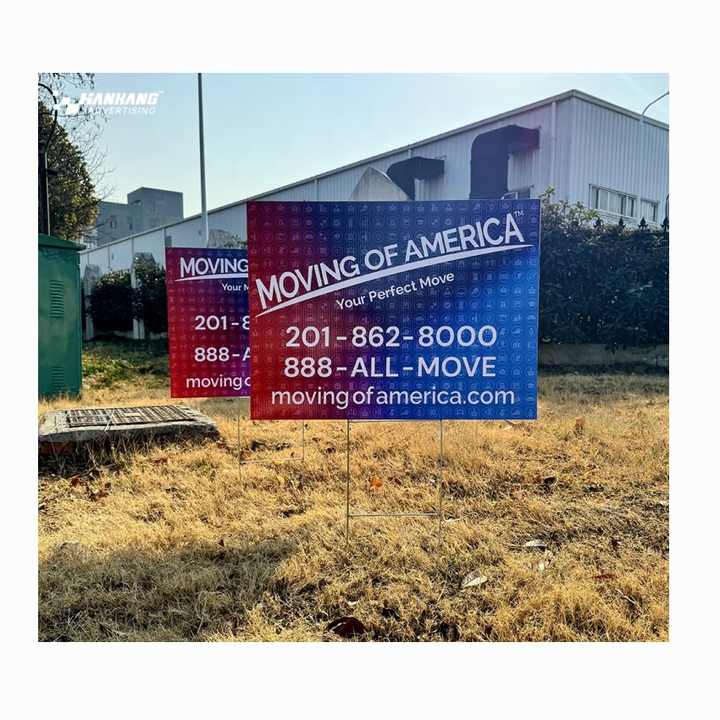4mm Corflute Plastic Yard Signs 18x24 With H-stakes Yard Signs Cheap ...
