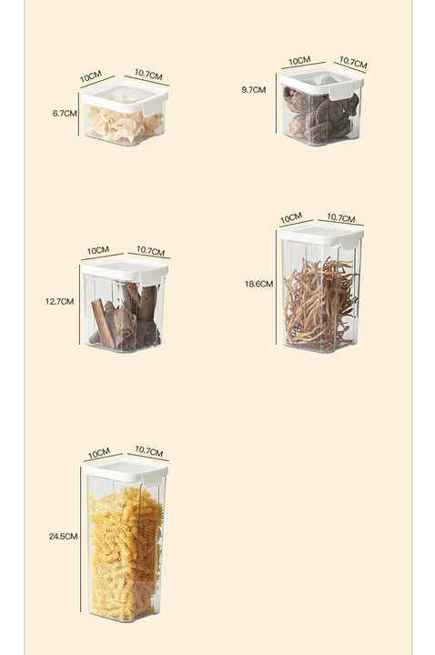 High Quality Cereal Containers Sealed Multigrain Jar Transparent ...