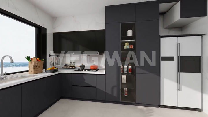 l Shaped Luxury Kitchen Cabinets Complete Sets Ready to Assemble Smart ...